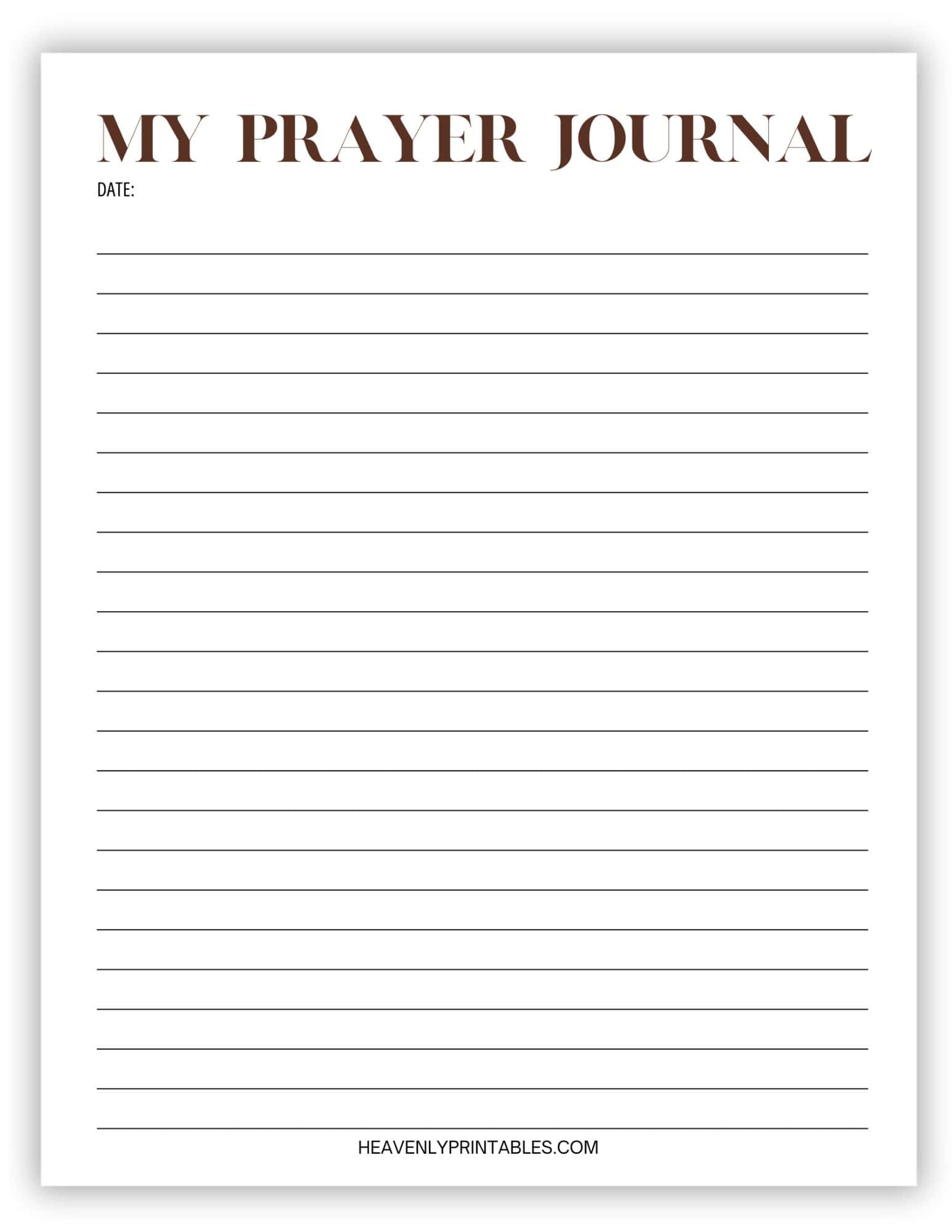 Coffee Themed Prayer Journal (Free PDF Printable) - Heavenly Printables