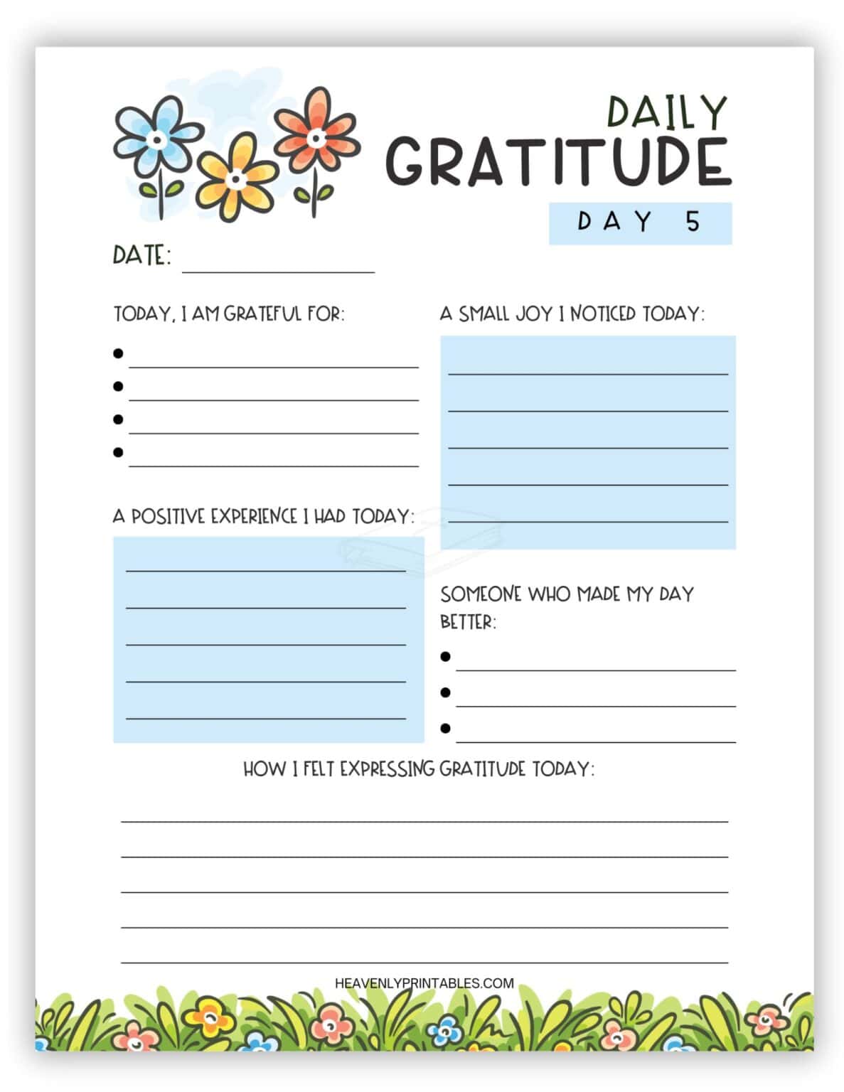 Happy Kids Grateful Hearts Gratitude and Reflection Journal (Free PDF ...