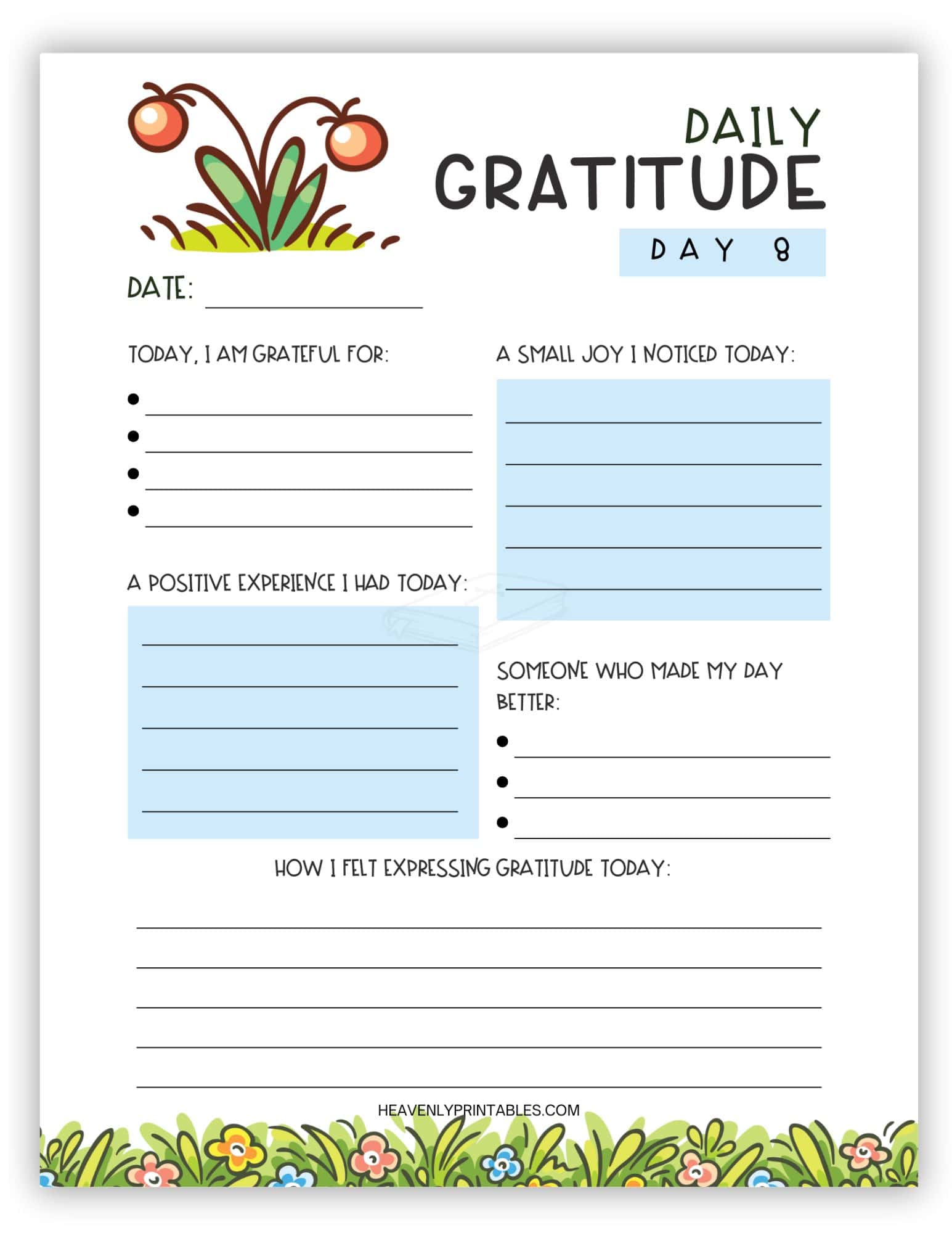 Happy Kids Grateful Hearts Gratitude and Reflection Journal (Free PDF ...