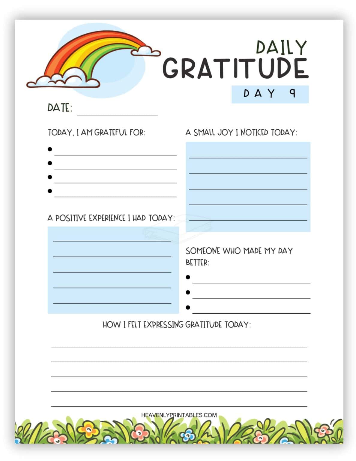 Happy Kids Grateful Hearts Gratitude and Reflection Journal (Free PDF ...