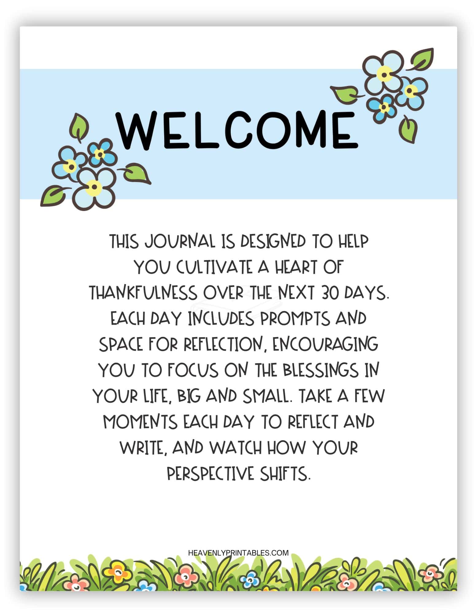 Happy Kids Grateful Hearts Gratitude and Reflection Journal (Free PDF ...
