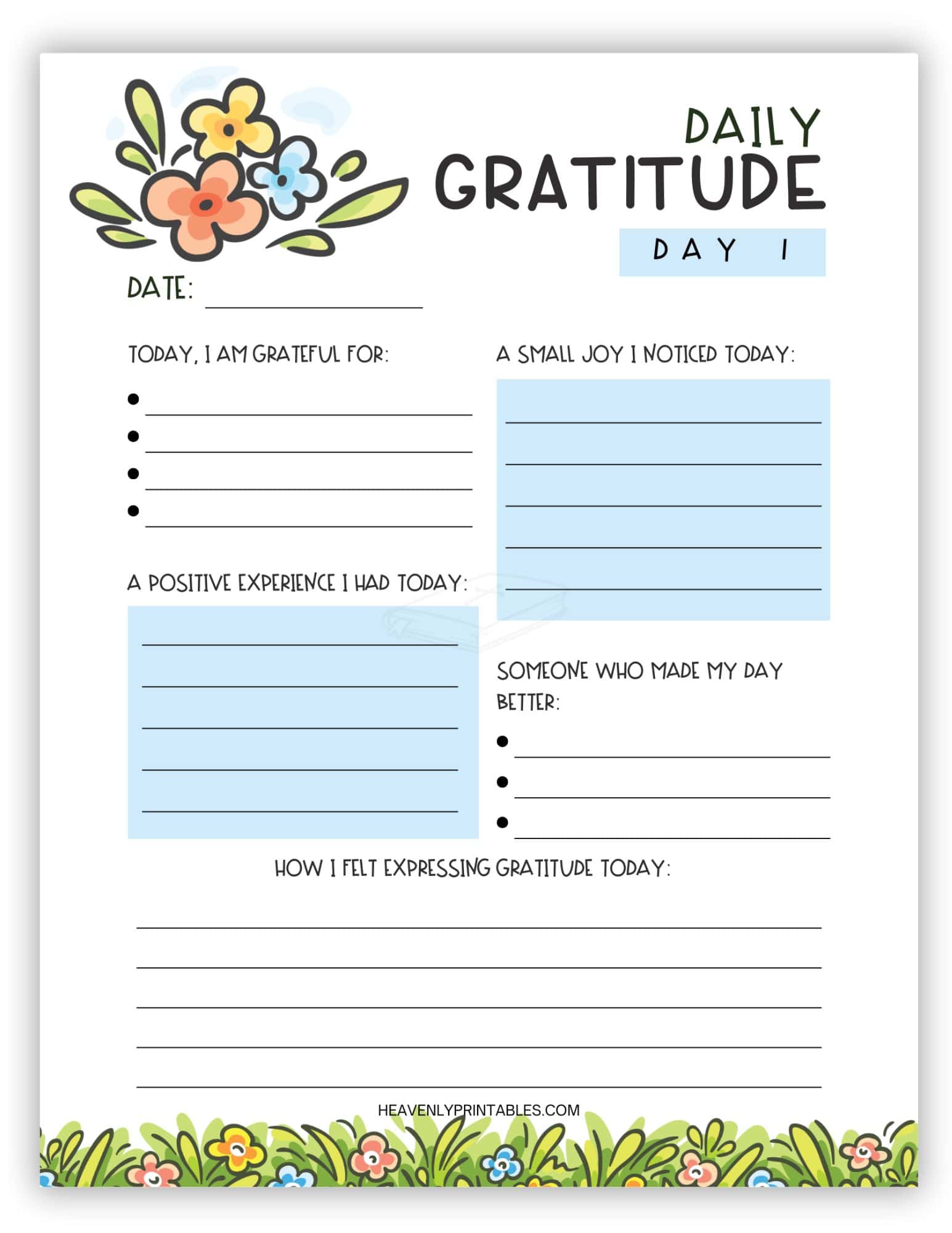 Happy Kids Grateful Hearts Gratitude and Reflection Journal (Free PDF ...