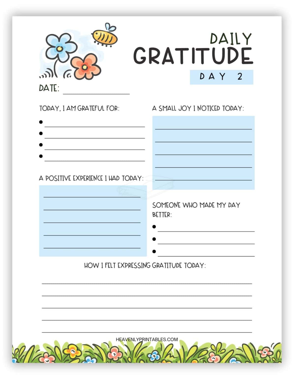 Happy Kids Grateful Hearts Gratitude and Reflection Journal (Free PDF ...