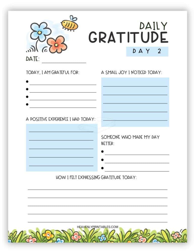 Happy Kids Grateful Hearts Gratitude and Reflection Journal (Free PDF ...