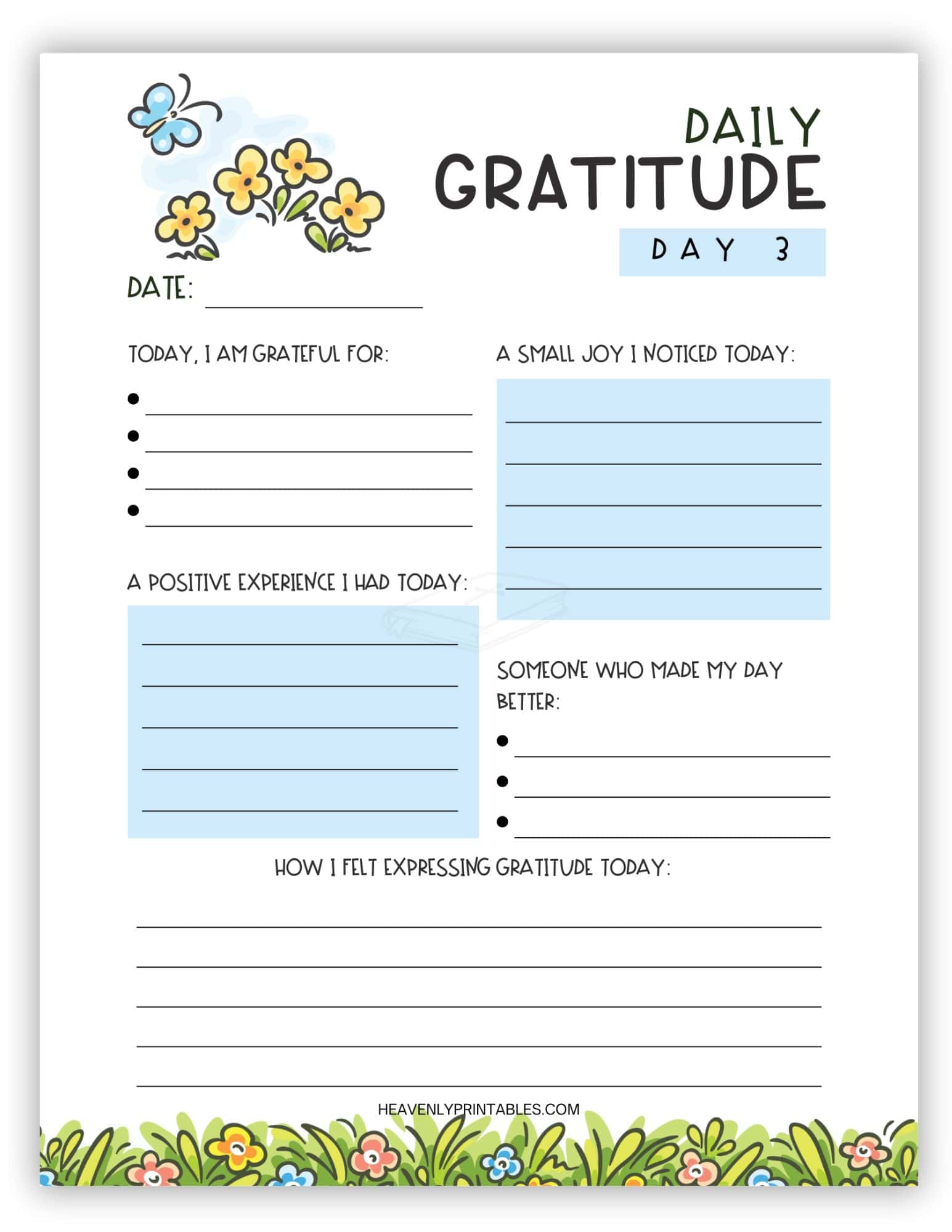 Happy Kids Grateful Hearts Gratitude and Reflection Journal (Free PDF ...