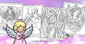 Angel Coloring Pages (Free PDF Printables) - Heavenly Printables