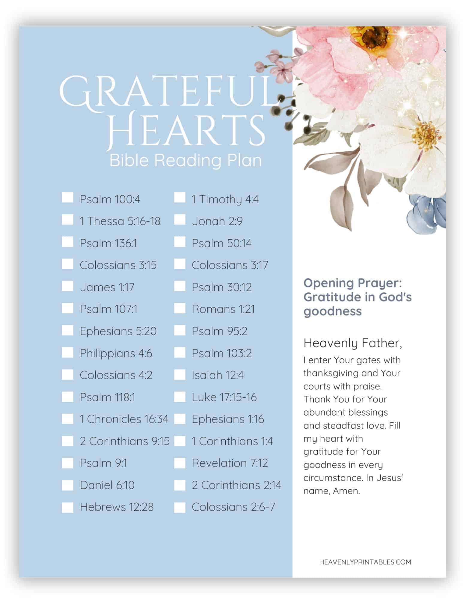 Floral Grateful Hearts Gratitude and Reflection Journal (Free PDF ...