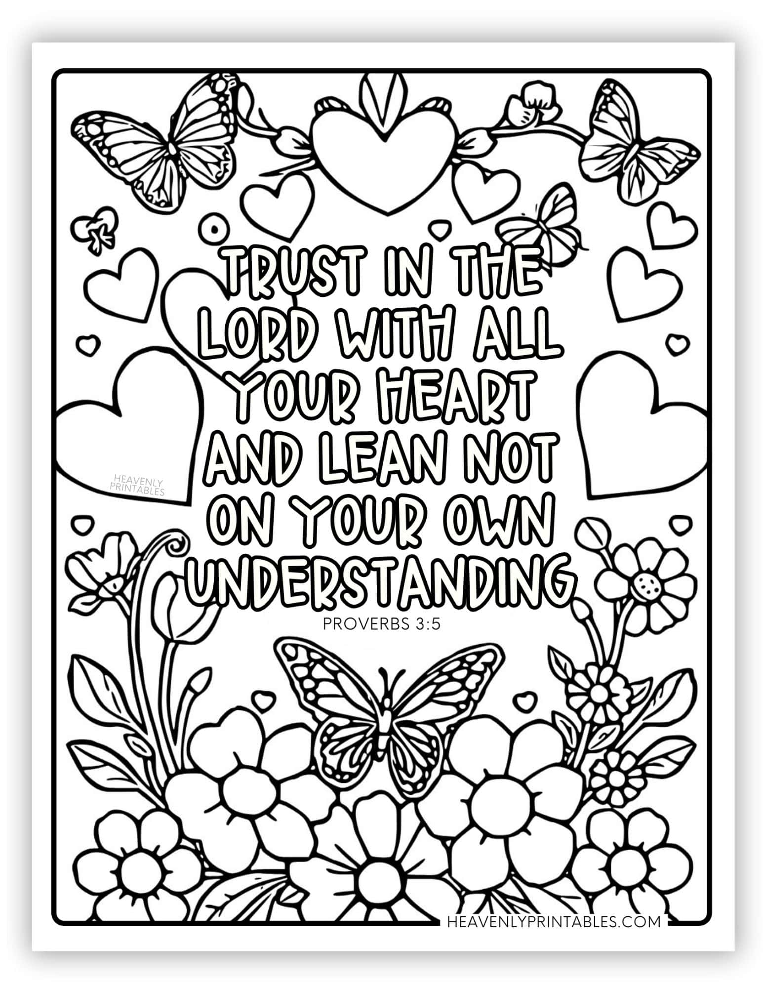 Trust in the Lord Coloring Pages (Free PDF Printables) - Heavenly ...