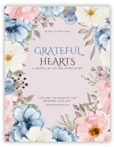 Floral Grateful Hearts Gratitude and Reflection Journal (Free PDF ...