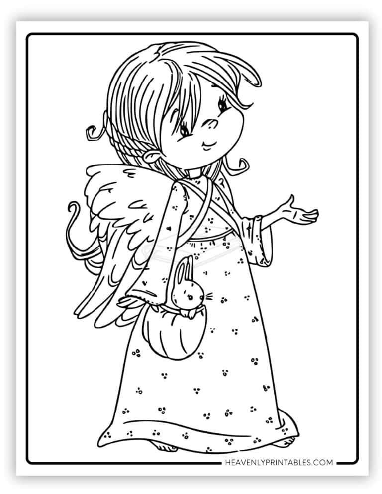Angel Coloring Pages (Free PDF Printables) - Heavenly Printables