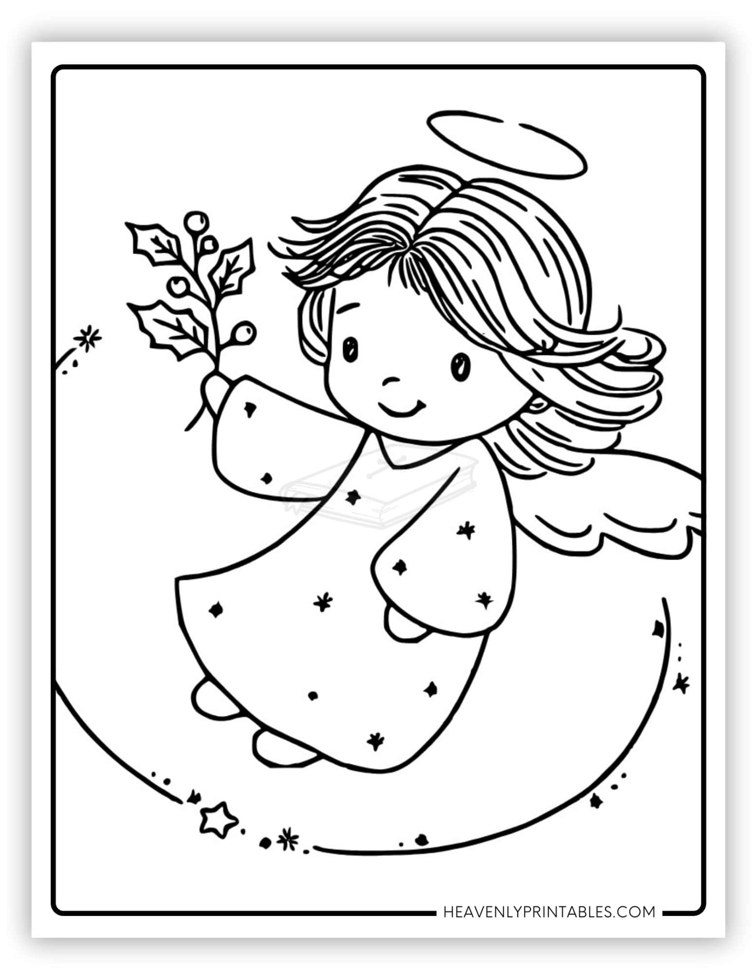 Angel Coloring Pages (Free PDF Printables) - Heavenly Printables