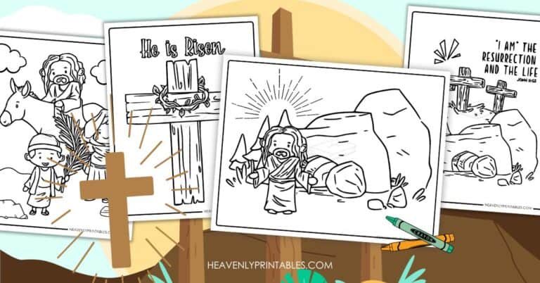 Easter Coloring Pages (Free PDF Printables) - Heavenly Printables