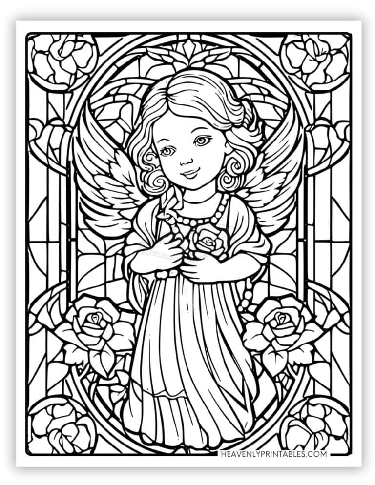 Angel Coloring Pages (Free PDF Printables) - Heavenly Printables