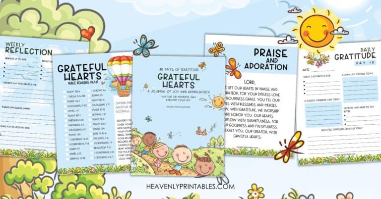 Happy Kids Grateful Hearts Gratitude and Reflection Journal (Free PDF ...