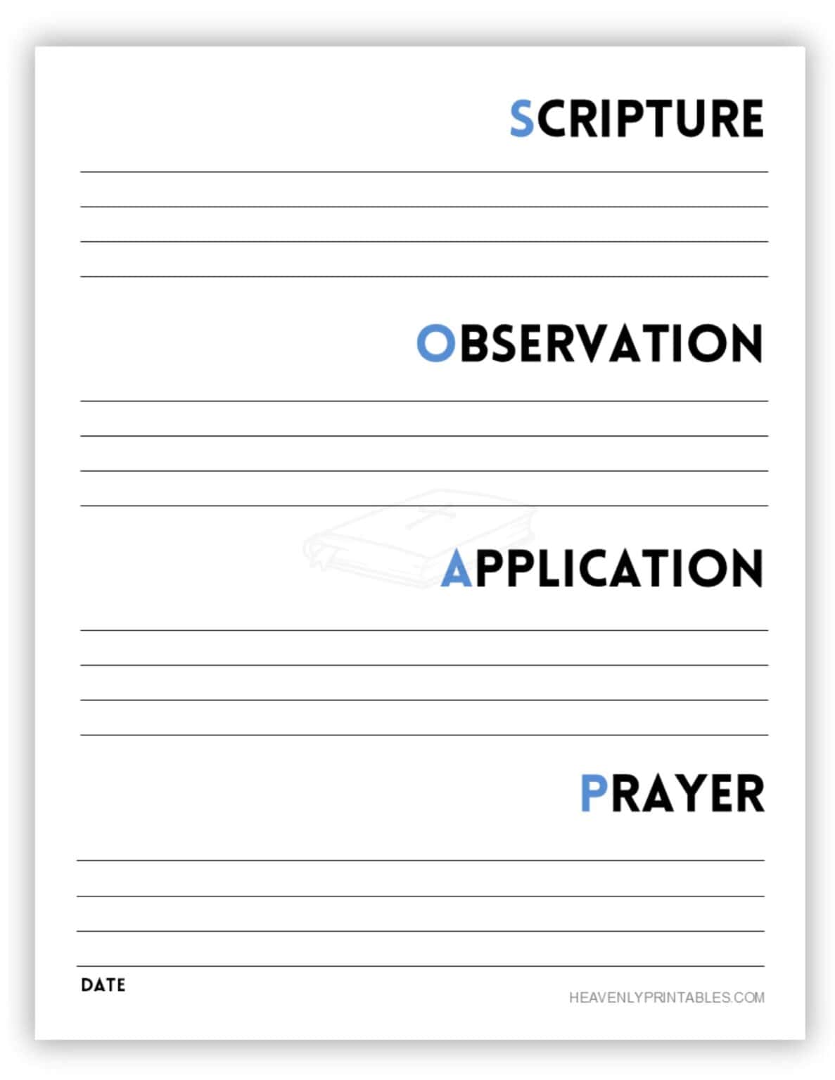 SOAP Bible Study Journal (Free PDF Printable) - Heavenly Printables