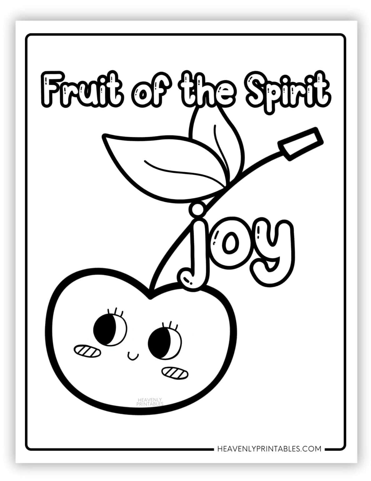 The Fruit of the Spirit Coloring Pages (Free PDF Printables) - Heavenly ...