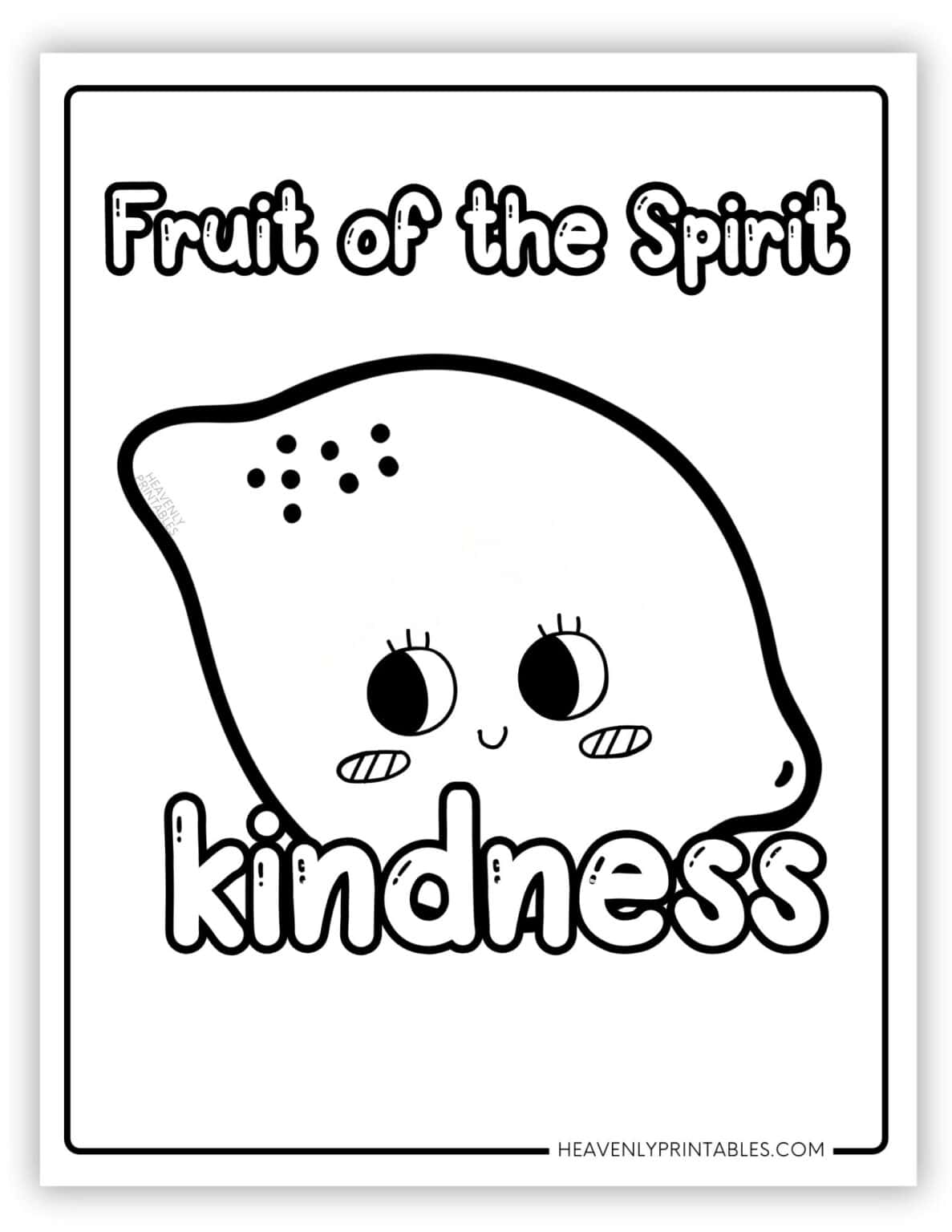 The Fruit of the Spirit Coloring Pages (Free PDF Printables) - Heavenly ...