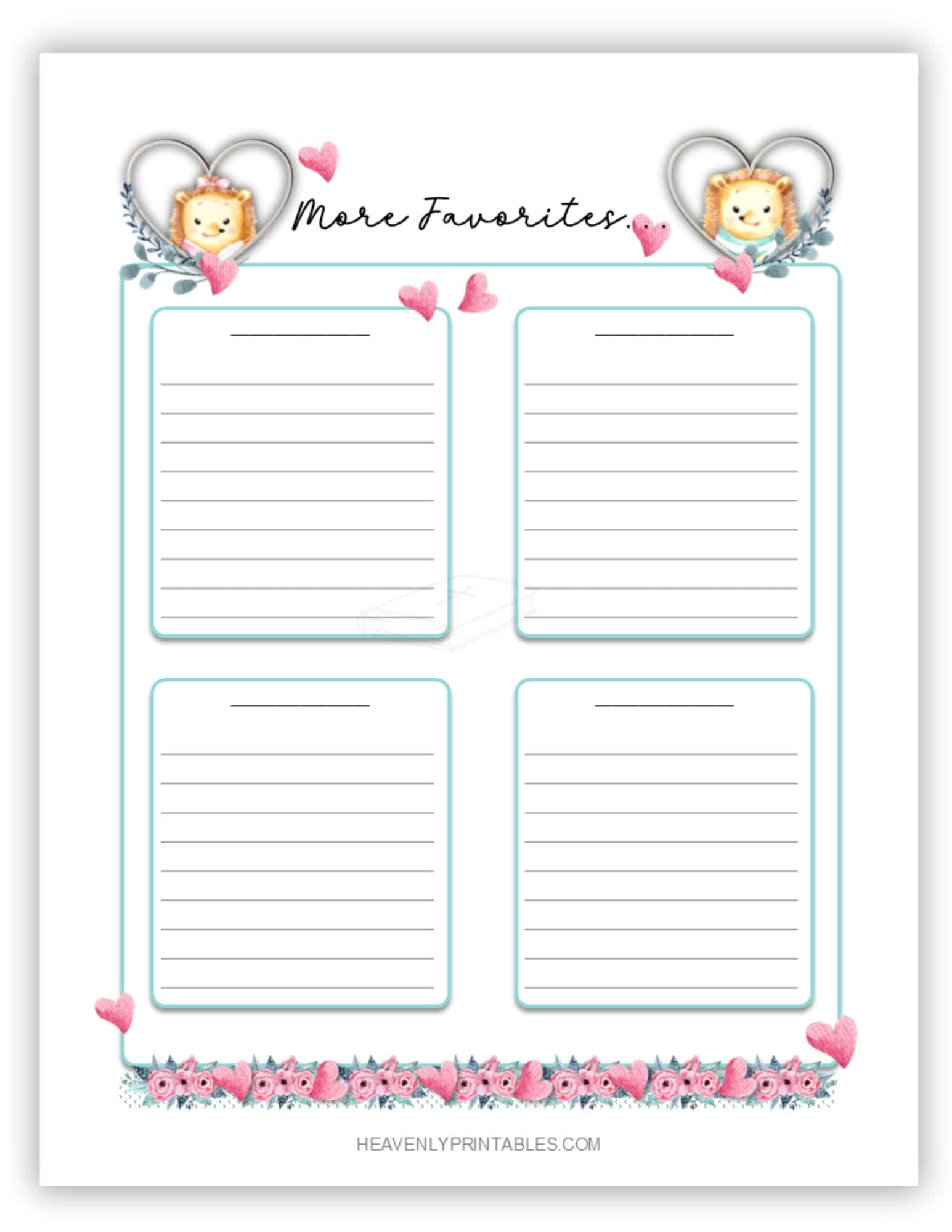 Valentine's Day Journal for Couples (Free PDF Printable) - Heavenly ...