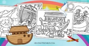 Noahs Ark Coloring Pages (Free PDF Printables) - Heavenly Printables