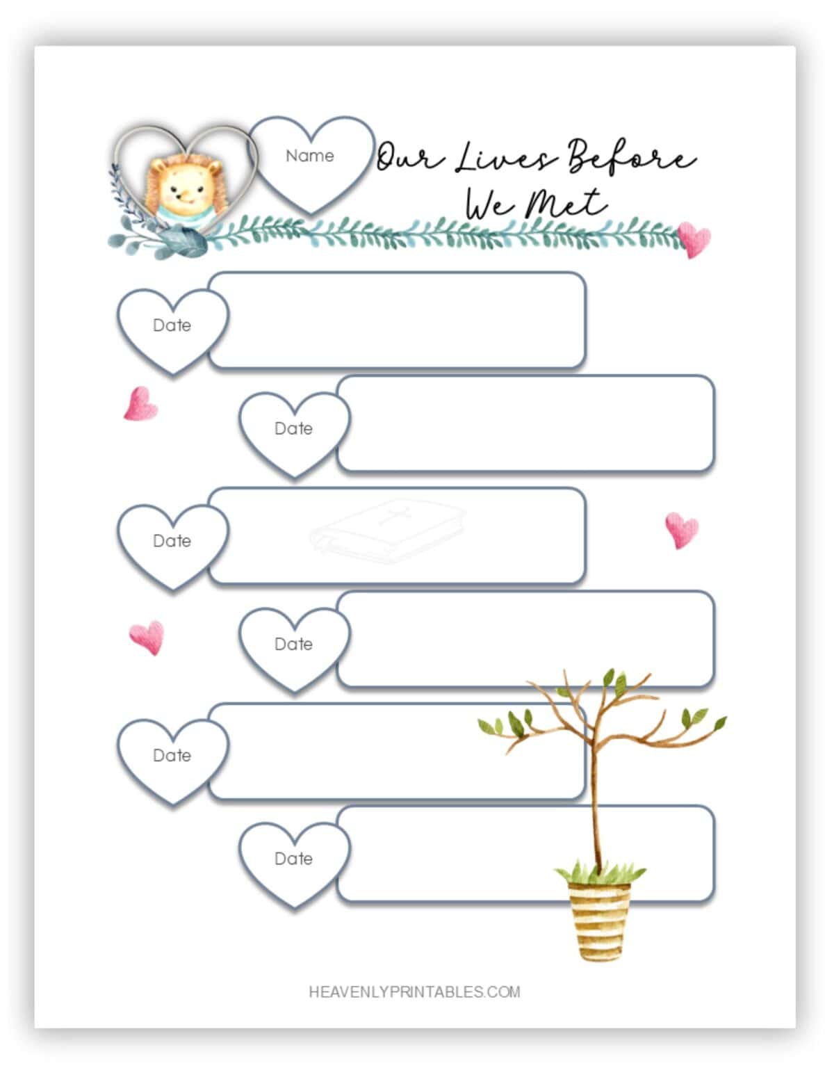 Valentine's Day Journal for Couples (Free PDF Printable) - Heavenly ...