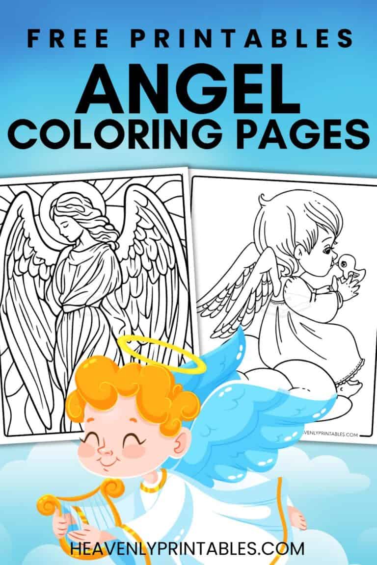 Angel Coloring Pages (Free PDF Printables) - Heavenly Printables