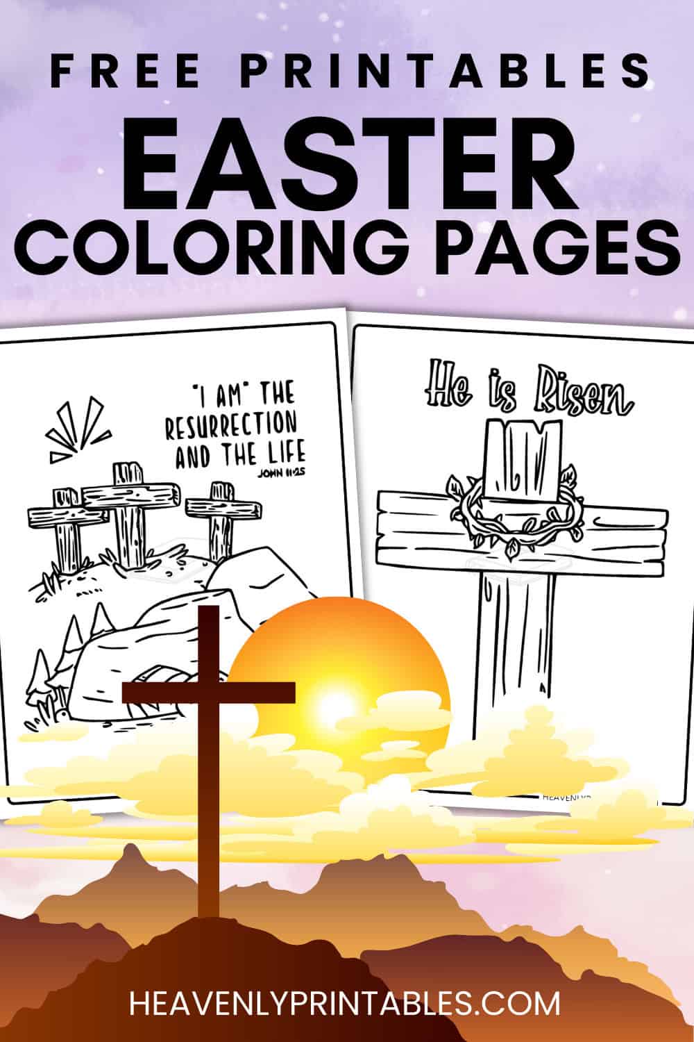 Easter Coloring Pages (Free PDF Printables) - Heavenly Printables