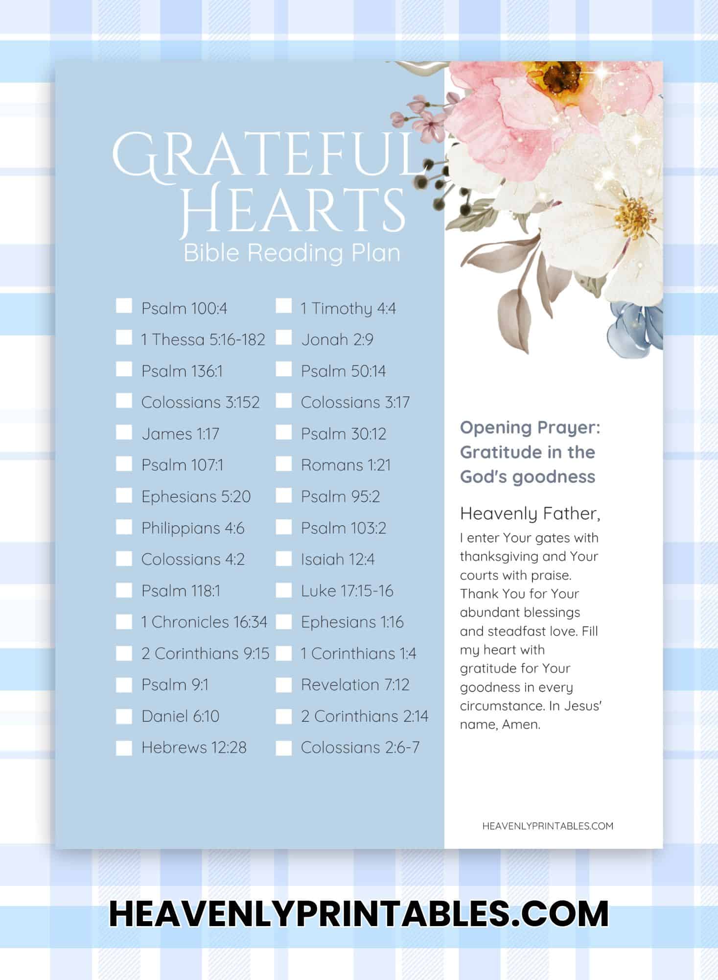 Floral Grateful Hearts Gratitude and Reflection Journal (Free PDF ...