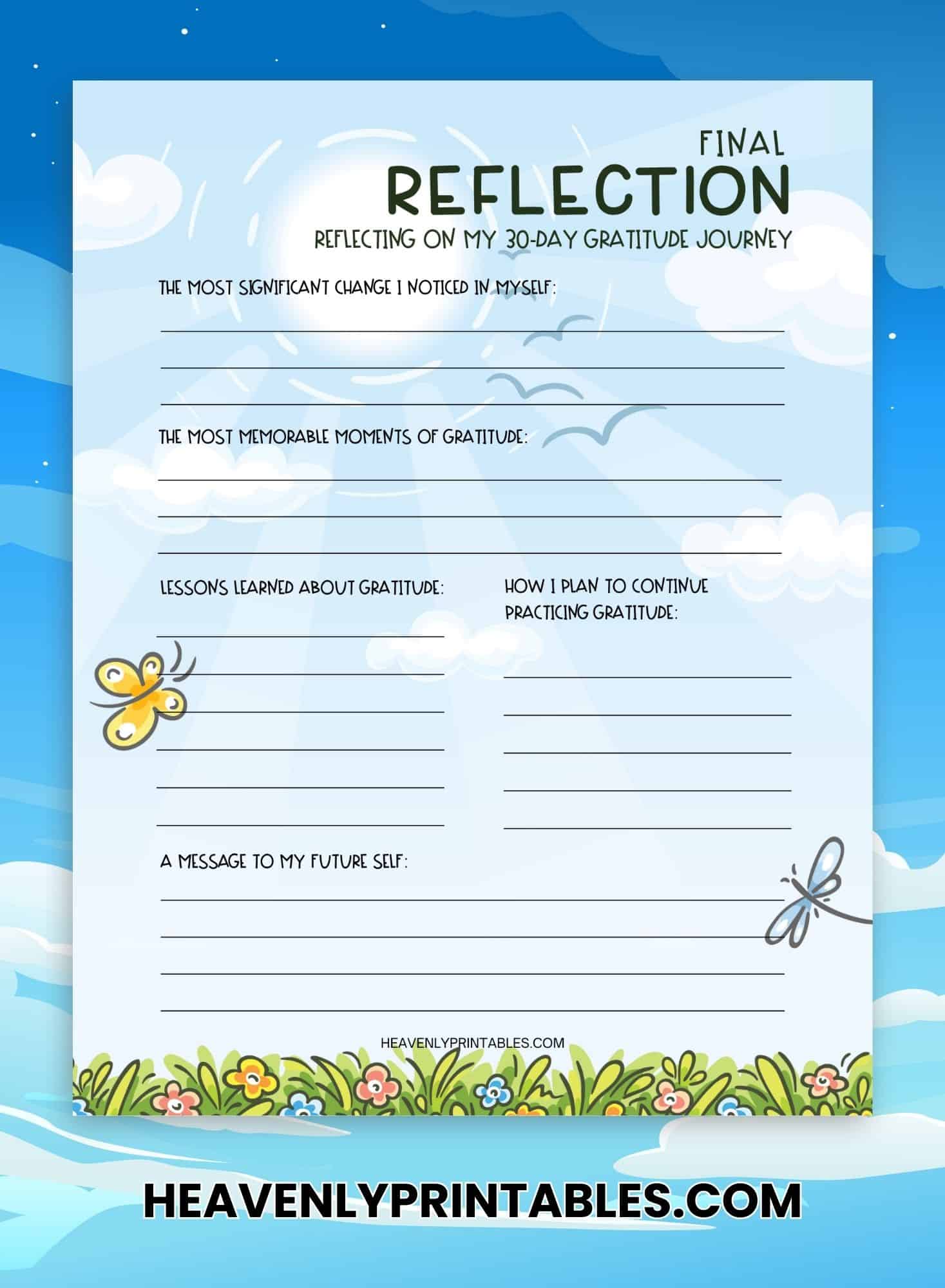 Happy Kids Grateful Hearts Gratitude and Reflection Journal (Free PDF ...