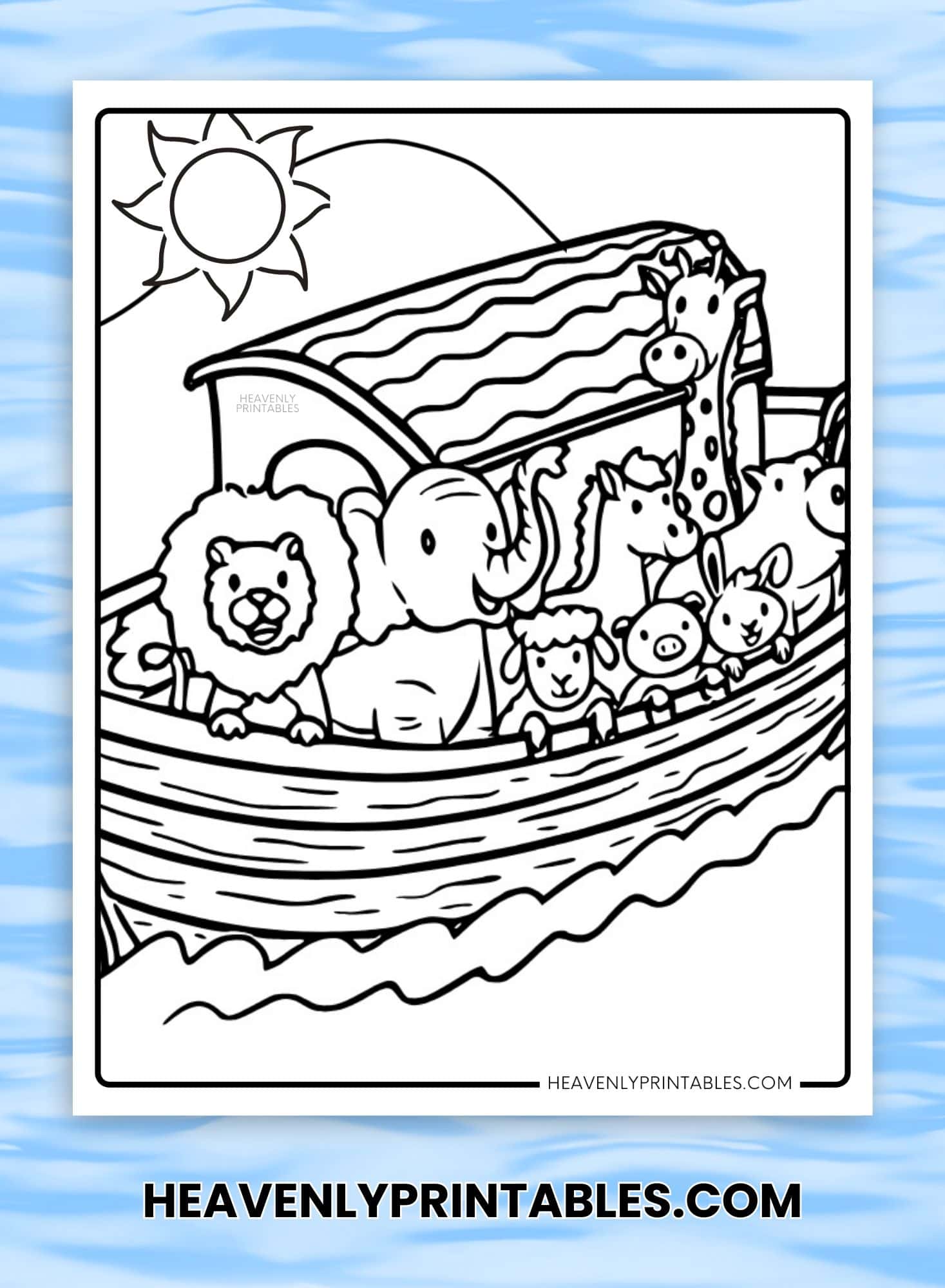 Noahs Ark Coloring Pages (Free PDF Printables) - Heavenly Printables