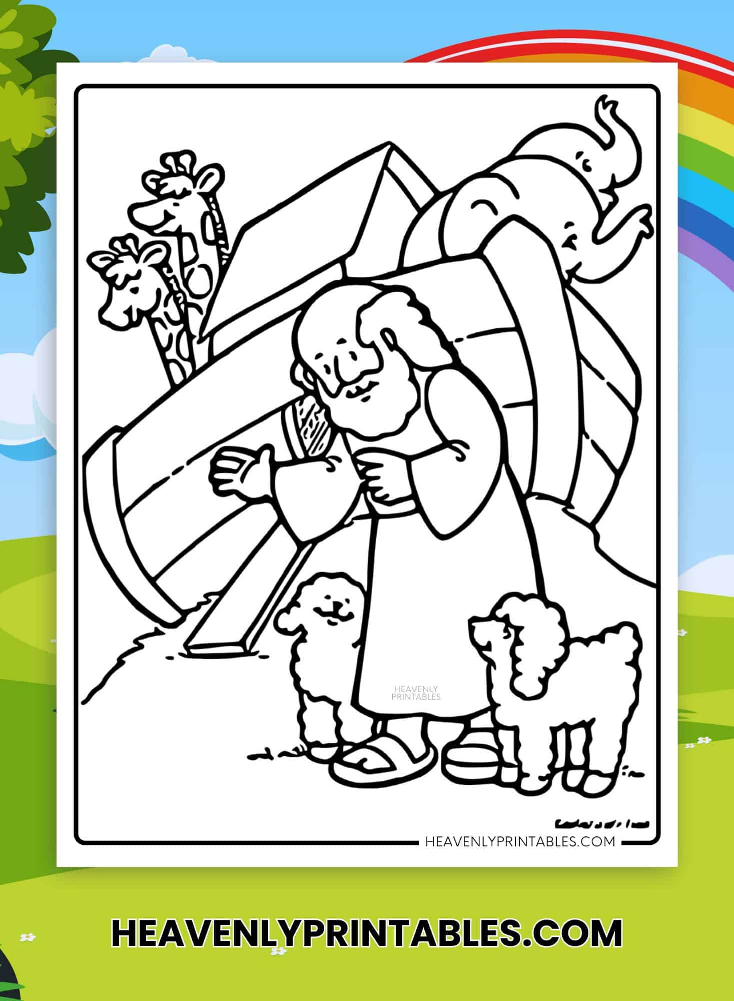 Noahs Ark Coloring Pages (Free PDF Printables) - Heavenly Printables
