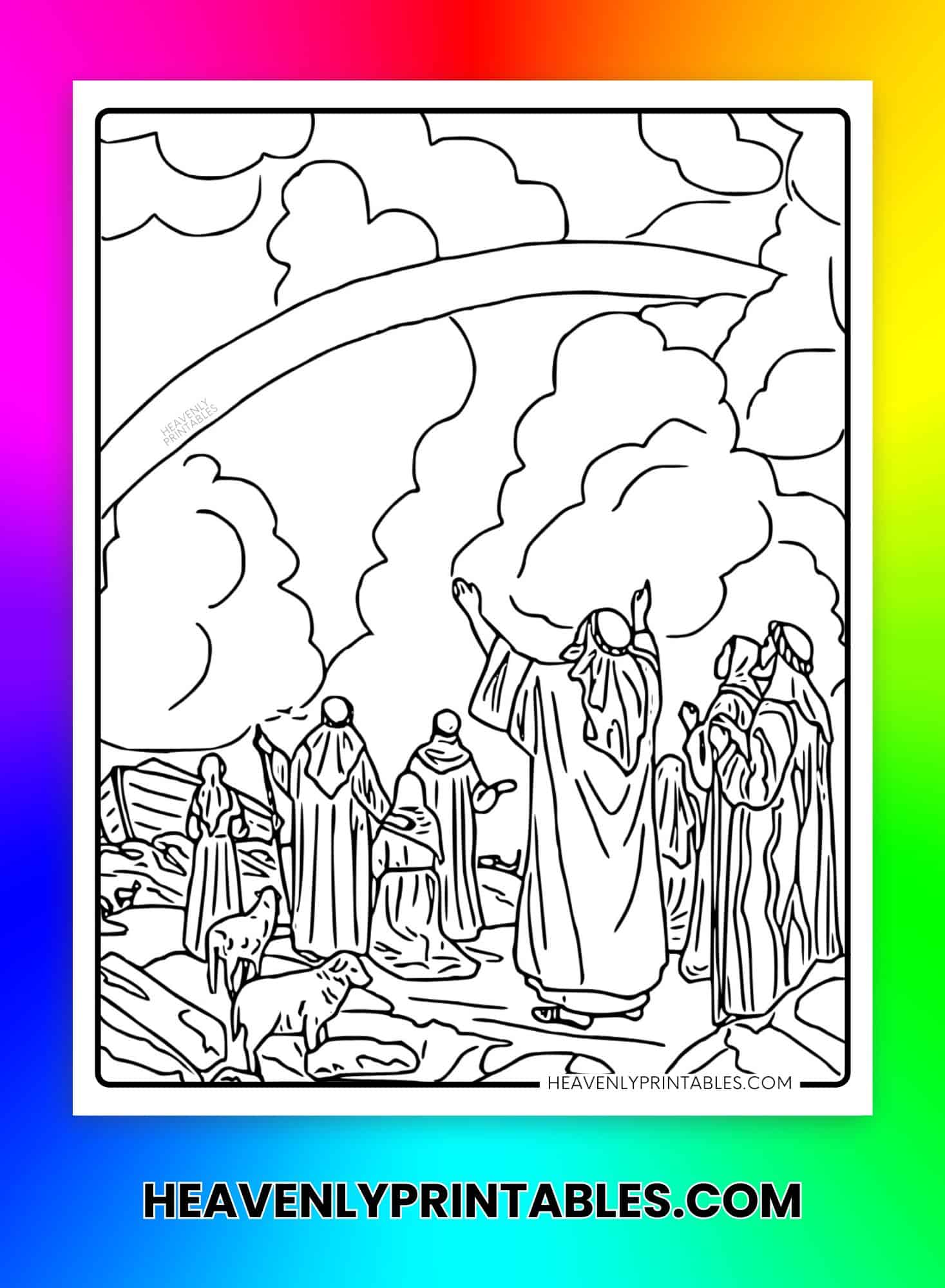 Noahs Ark Coloring Pages (Free PDF Printables) - Heavenly Printables
