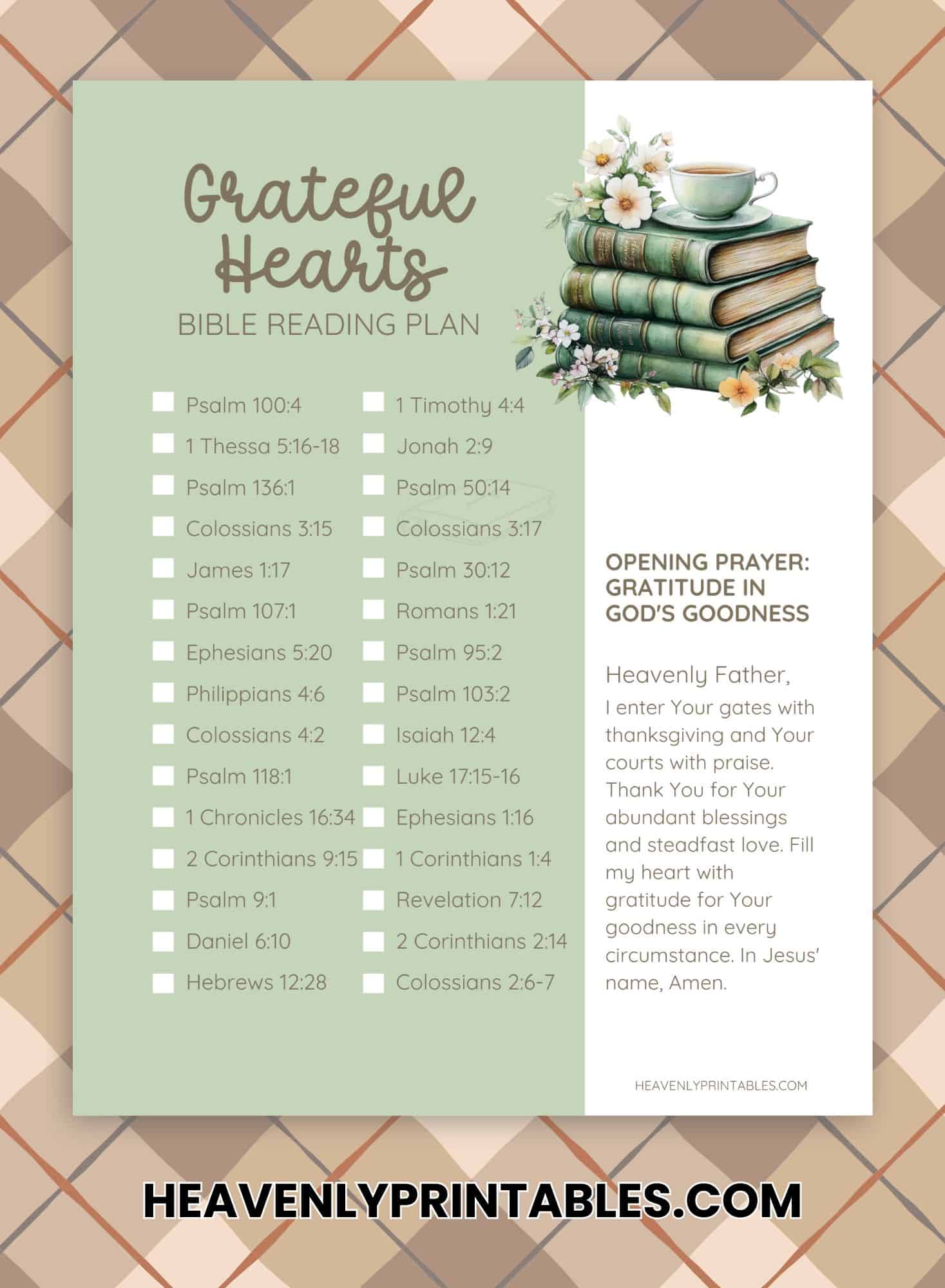 Spring Grateful Hearts Gratitude and Reflection Journal (Free PDF ...
