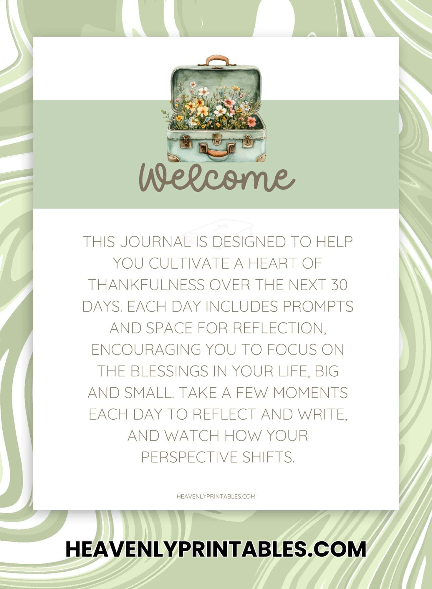 Spring Grateful Hearts Gratitude and Reflection Journal (Free PDF ...