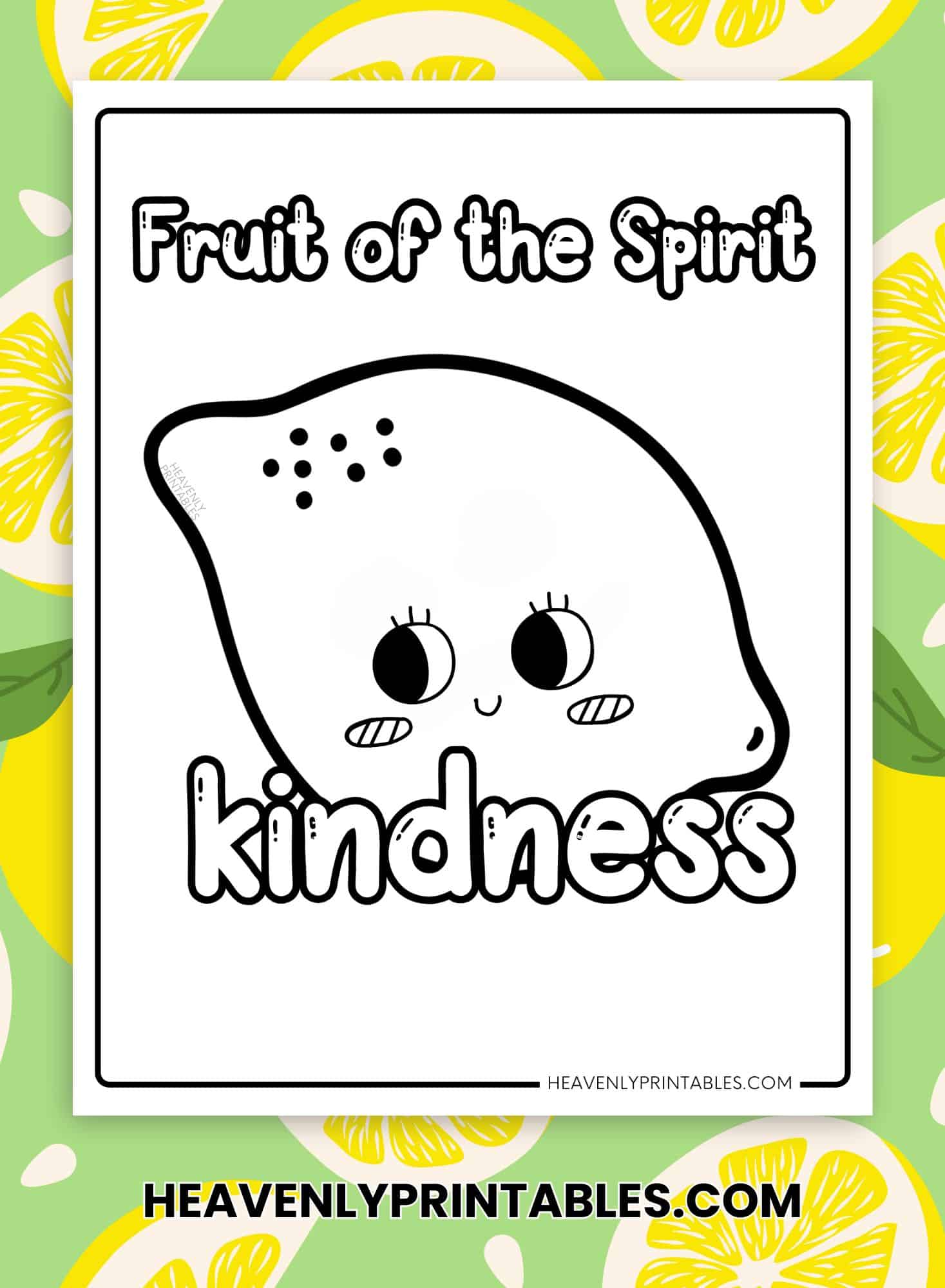 The Fruit of the Spirit Coloring Pages (Free PDF Printables) - Heavenly ...