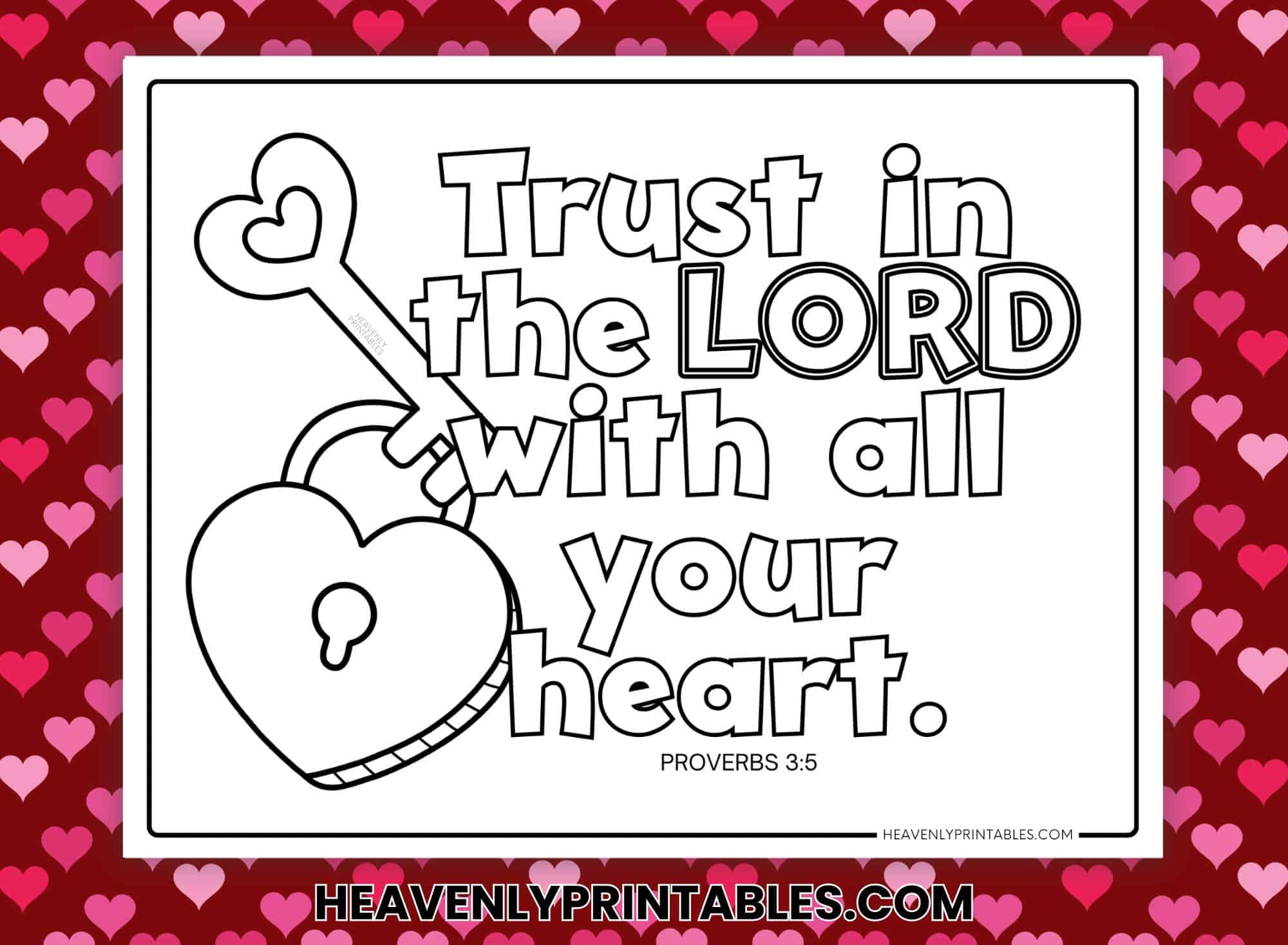 Trust in the Lord Coloring Pages (Free PDF Printables) - Heavenly ...