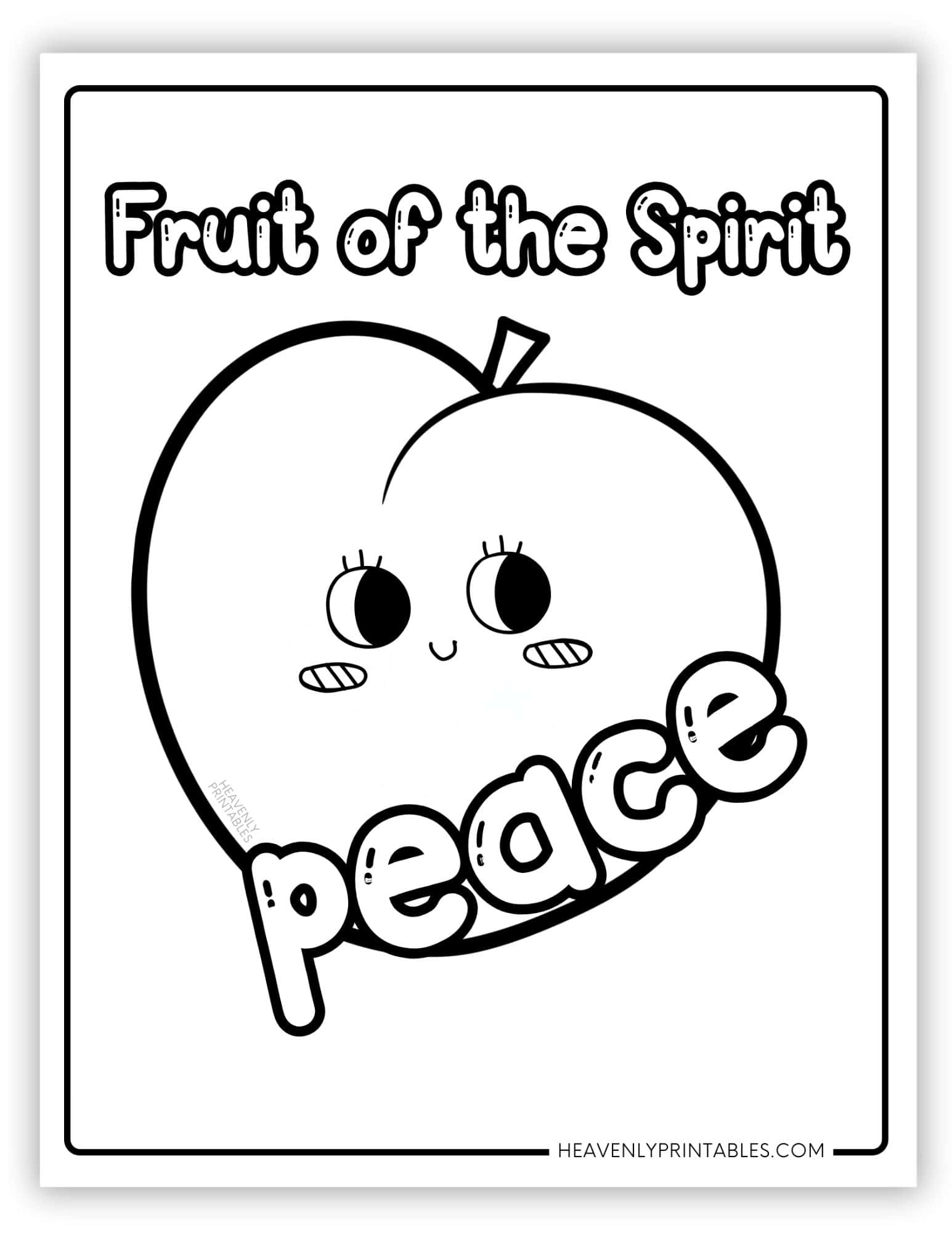 The Fruit of the Spirit Coloring Pages (Free PDF Printables) - Heavenly ...