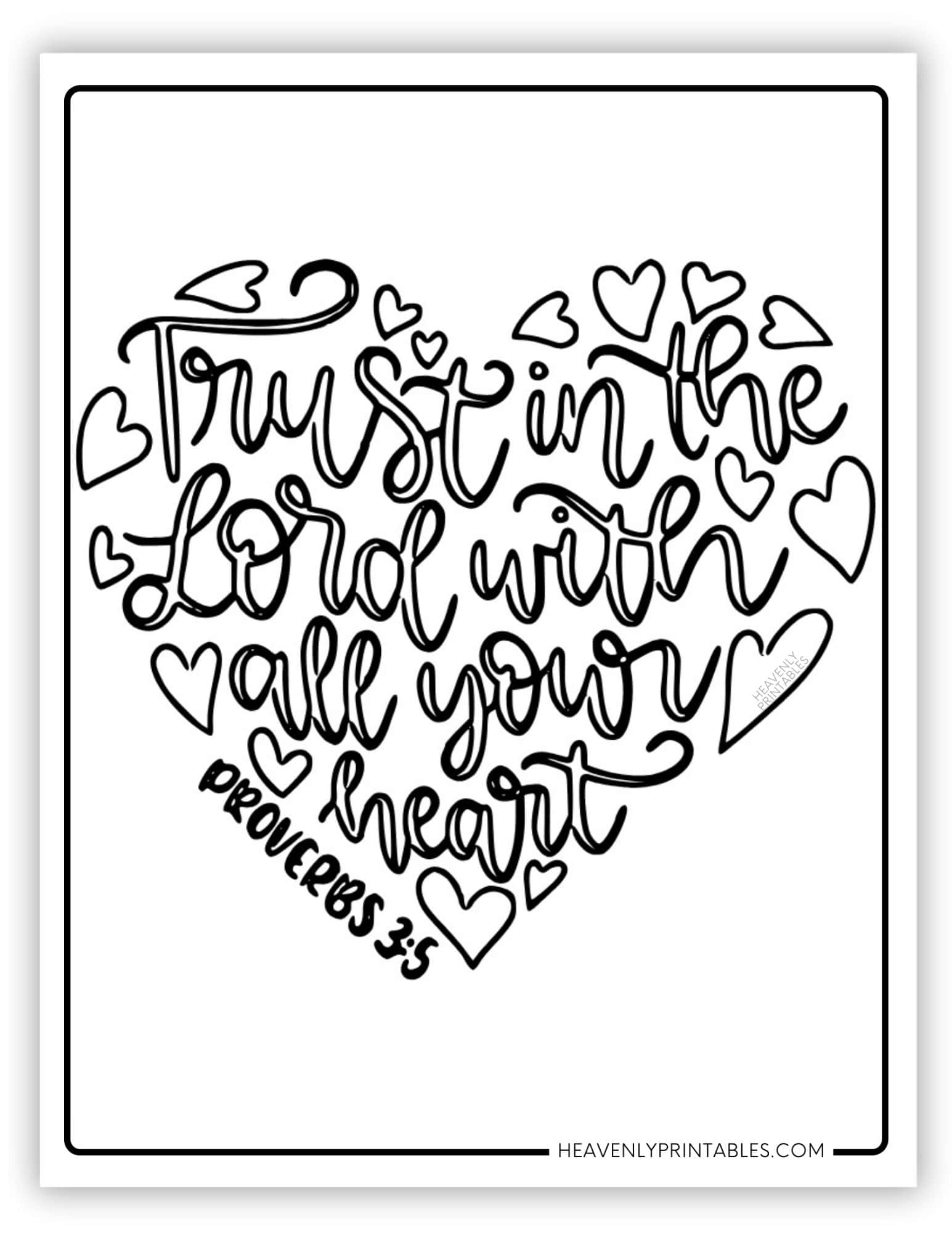 Trust in the Lord Coloring Pages (Free PDF Printables) - Heavenly ...