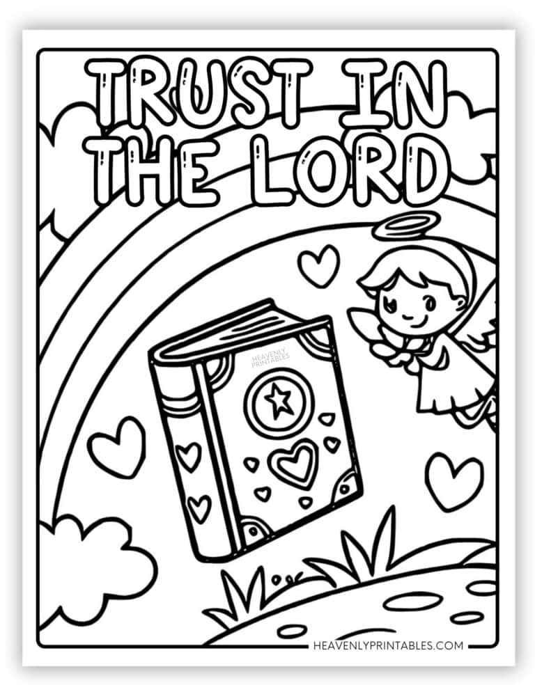 Trust in the Lord Coloring Pages (Free PDF Printables) - Heavenly ...