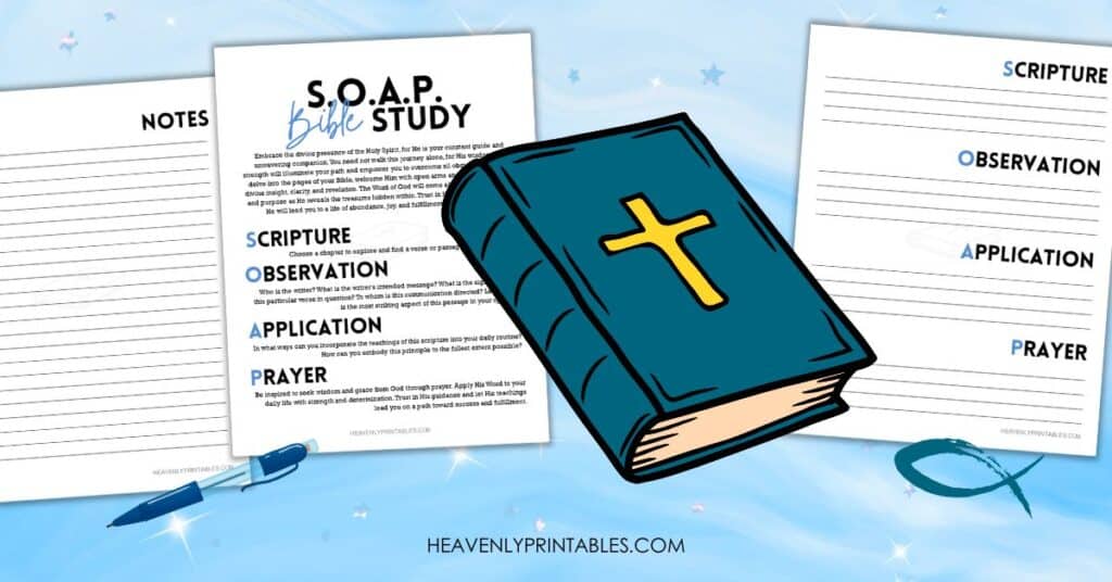 SOAP Bible Study Journal (Free PDF Printable) - Heavenly Printables