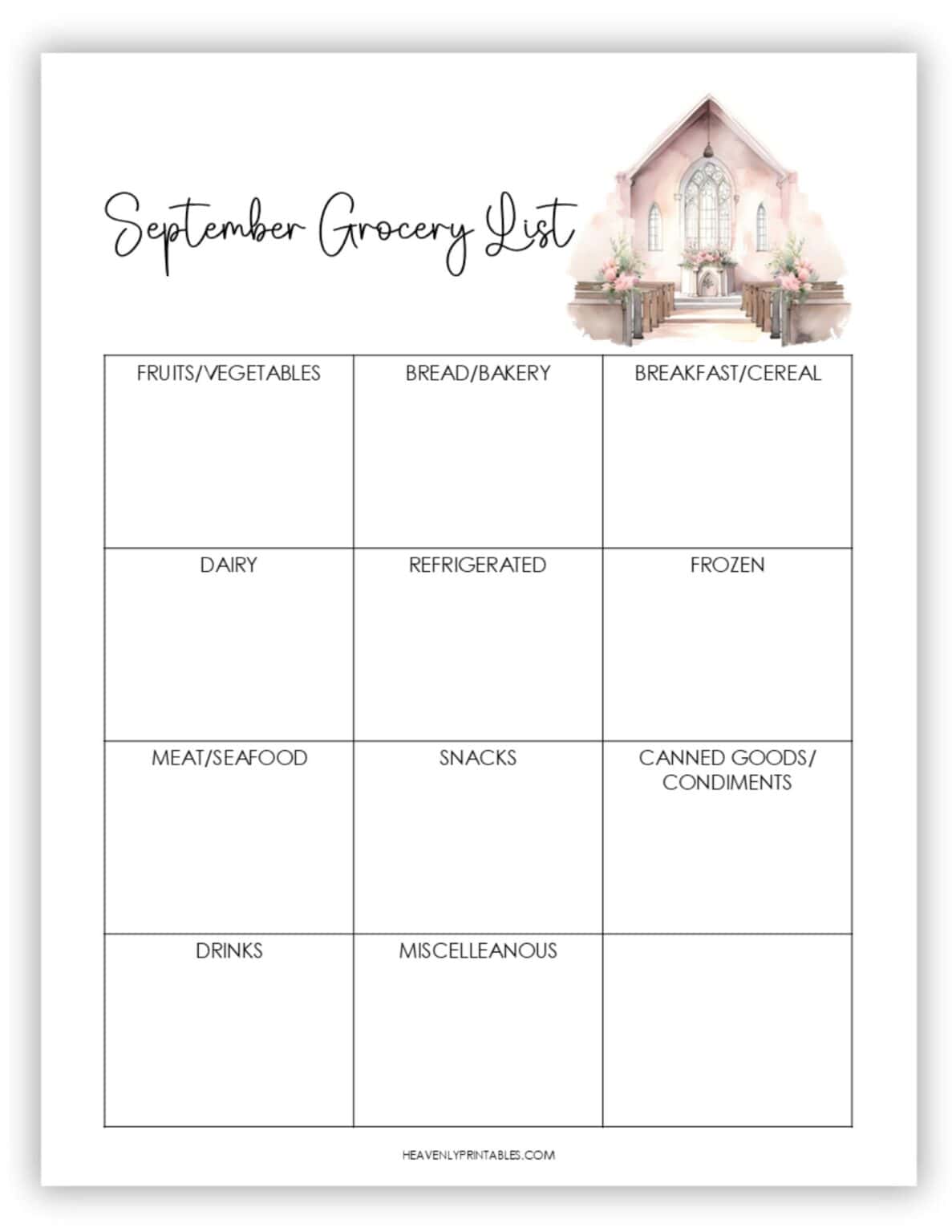 September Calendar Planner (Free PDF Printable) - Heavenly Printables