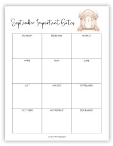 September Calendar Planner (Free PDF Printable) - Heavenly Printables