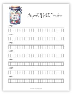 August Calendar Planner (Free PDF Printable) - Heavenly Printables