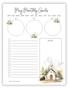 May Calender Planner (Free PDF Printable) - Heavenly Printables