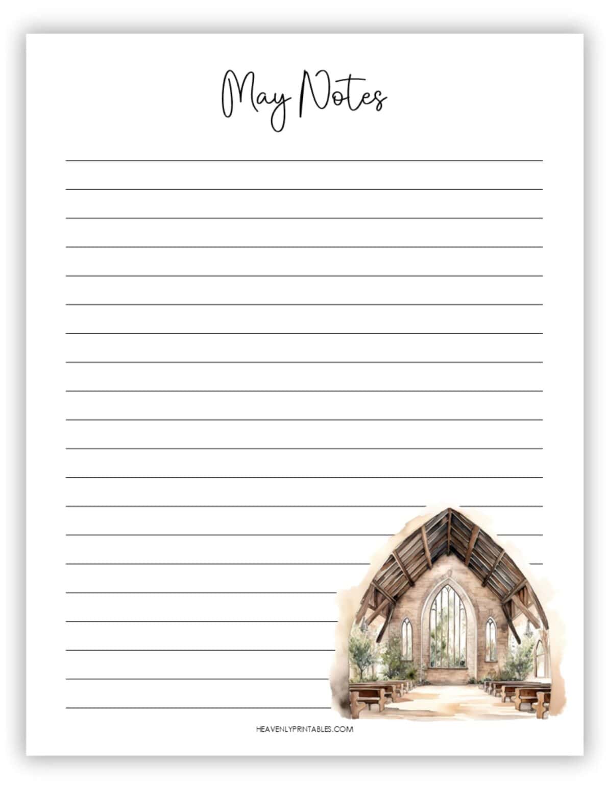 May Calender Planner (Free PDF Printable) - Heavenly Printables