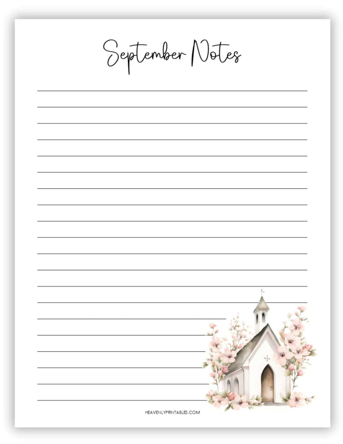 September Calendar Planner (Free PDF Printable) - Heavenly Printables