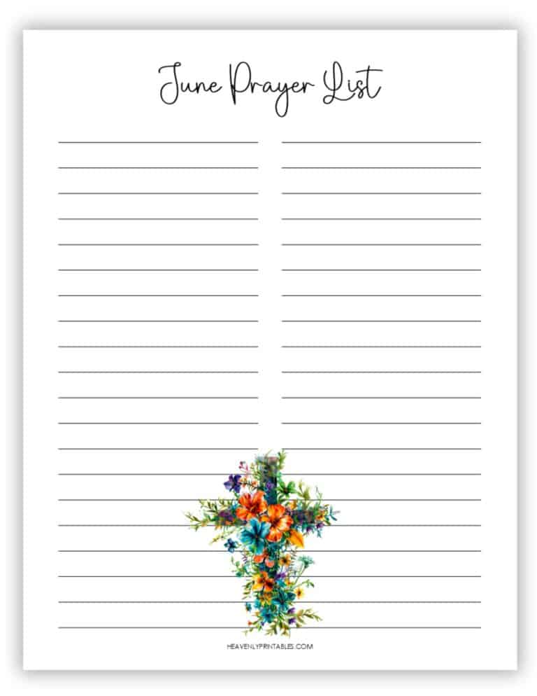 June Calendar Planner (Free PDF Printable) - Heavenly Printables
