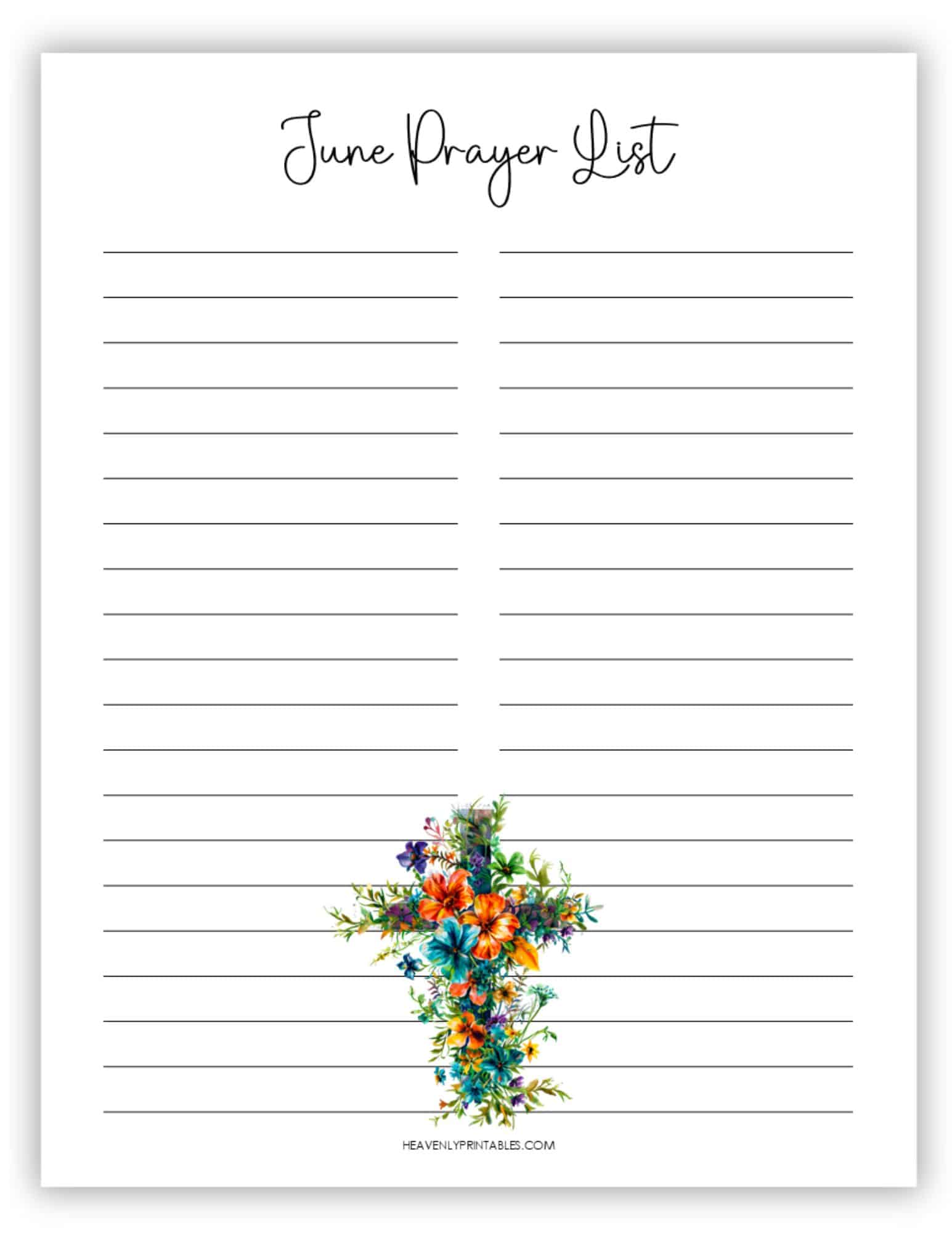 June Calendar Planner (Free PDF Printable) - Heavenly Printables