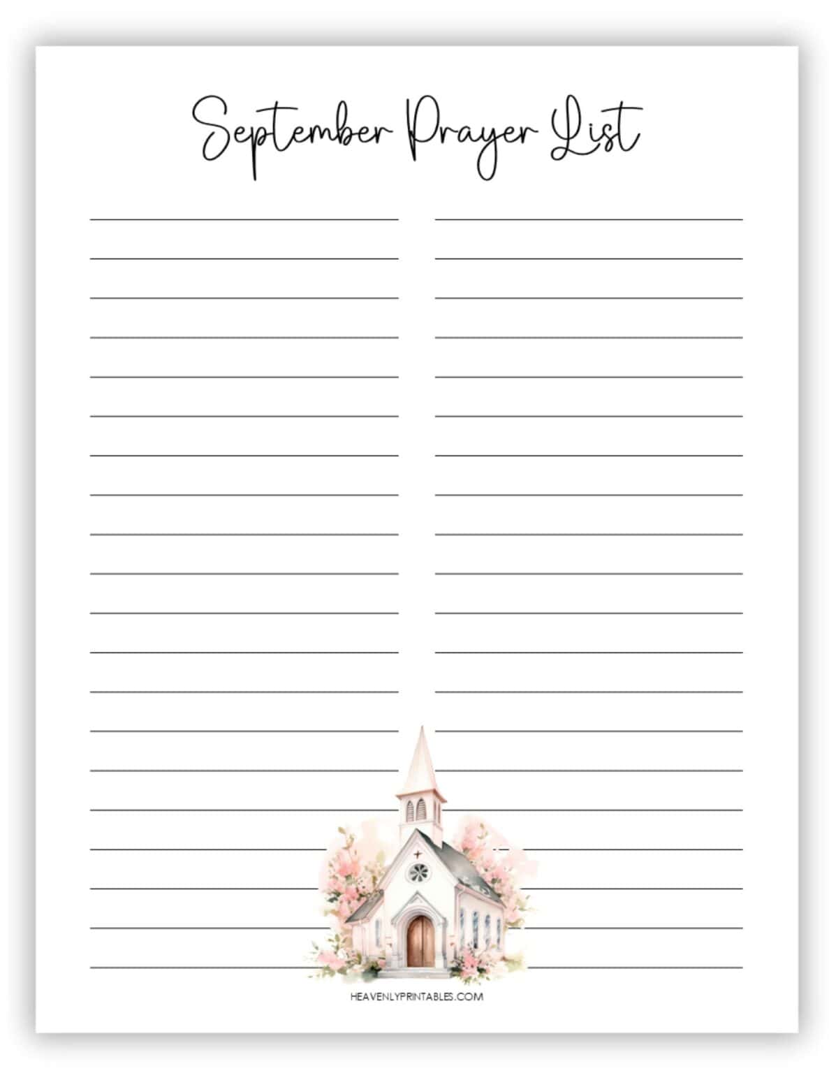 September Calendar Planner (Free PDF Printable) - Heavenly Printables