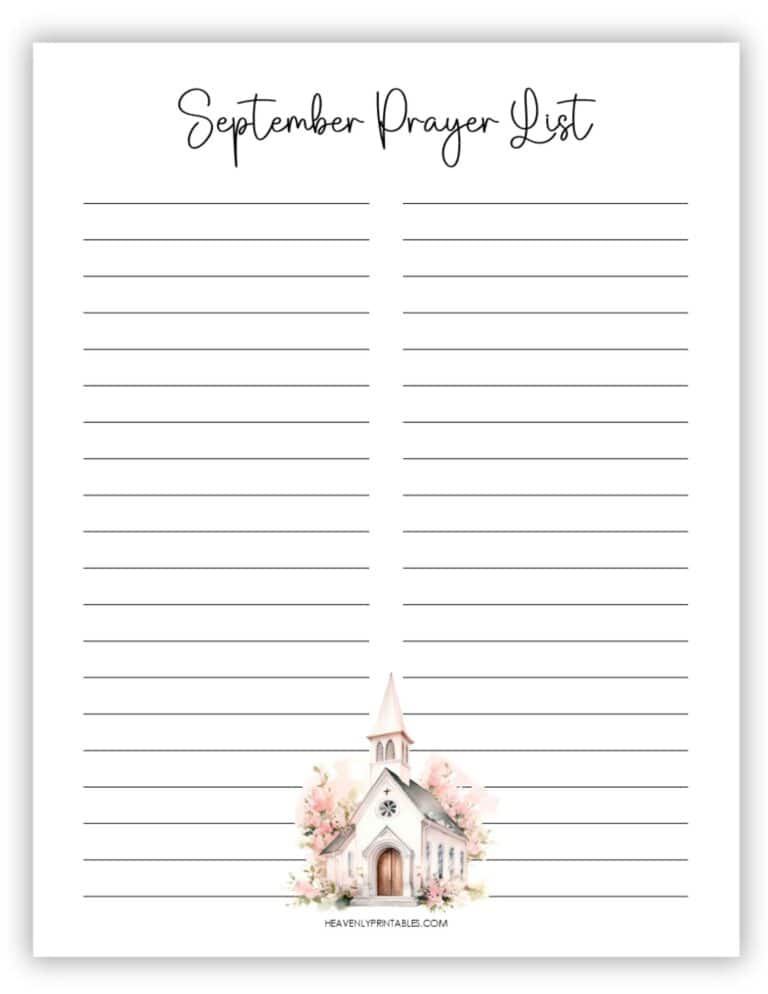September Calendar Planner (Free PDF Printable) - Heavenly Printables