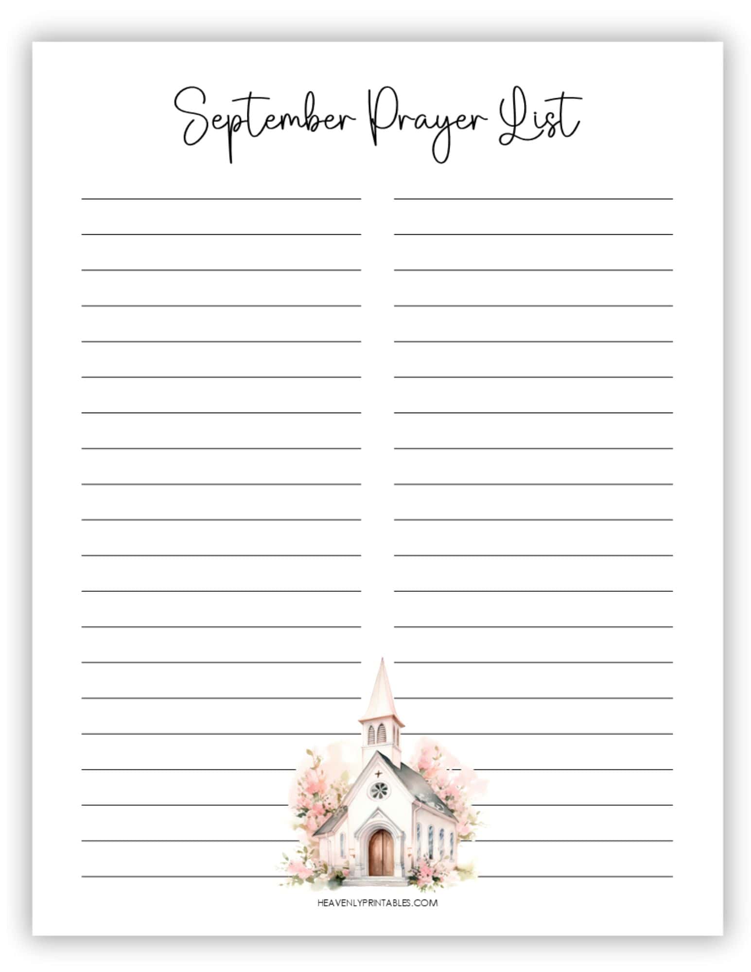 September Calendar Planner (Free PDF Printable) - Heavenly Printables